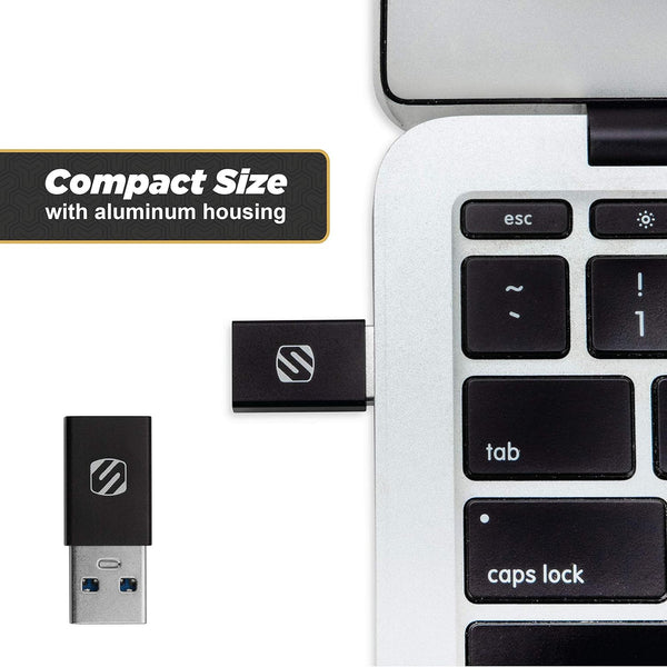 Scosche Strikeline USB Adapter Kit, USB-C Male to USB-A Female & USB-A ...